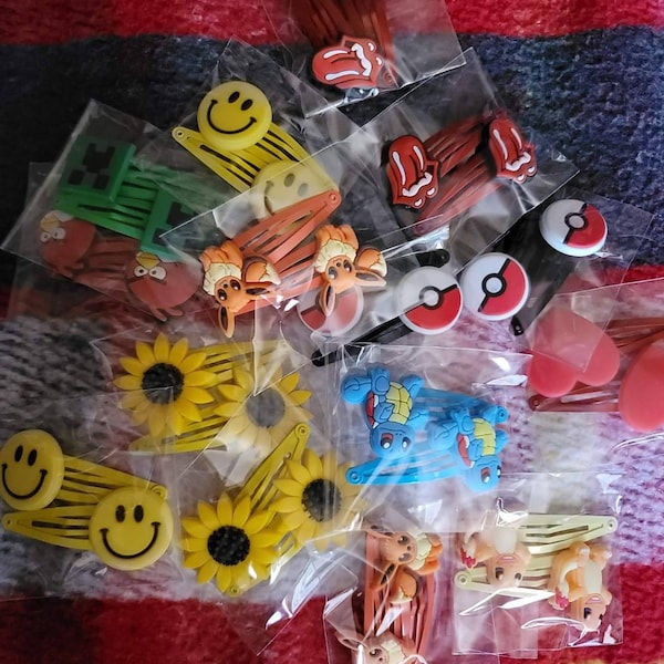 Smiley Face Emoji Snap Clips - Pack of 2 - Yellow - Etsy