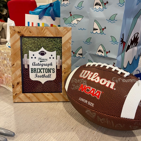 Football Autograph Sign, Personalized Sign My Ball, Football Party ...
