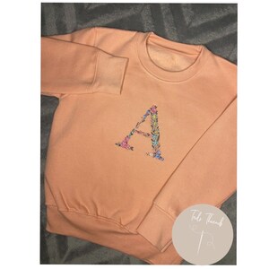 Machine Embroidery LETTER A Uppercase 9,6cm/3.80 Tall Dainty Floral ...