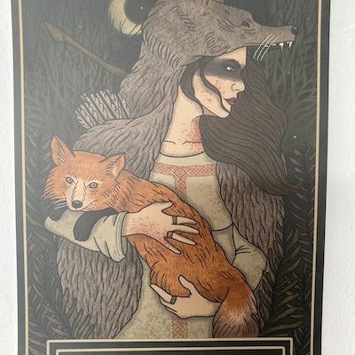 DEVANA A5 Art Print Slavic Goddess Folklore Pagan Art Dziewanna Magick ...