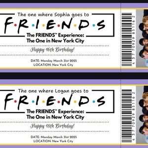 Personalised Friends Fest Ticket - Digital Download - Etsy