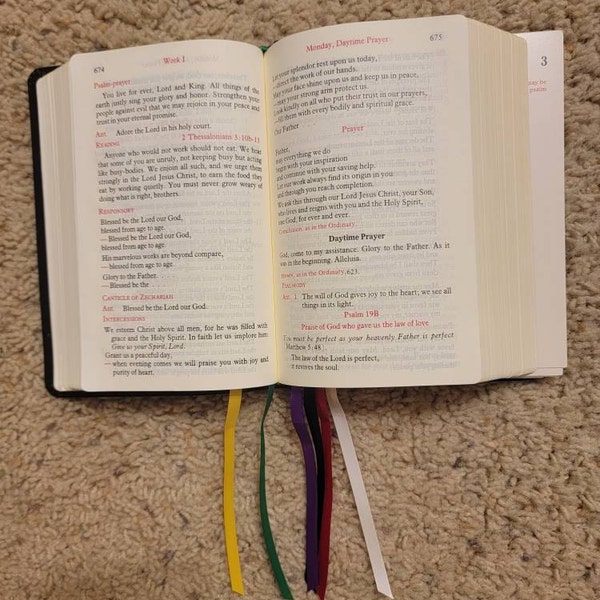 CUSTOM 6 Ribbon Bible Bookmark/ Book Marker Ribbons/ Multi Page Book ...