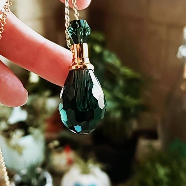 Boho Crystal Vial Necklace - Etsy