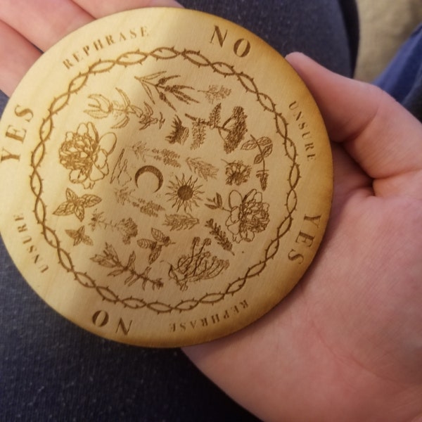 Pendulum Board Kit Herbal | Wooden Scrying Board Plants | Medicine ...