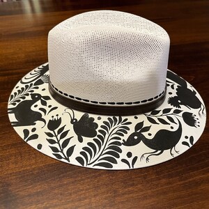 Mexican Palm Hat, Hand Painted Hat, Colorful Hat, Panama Straw Hat ...