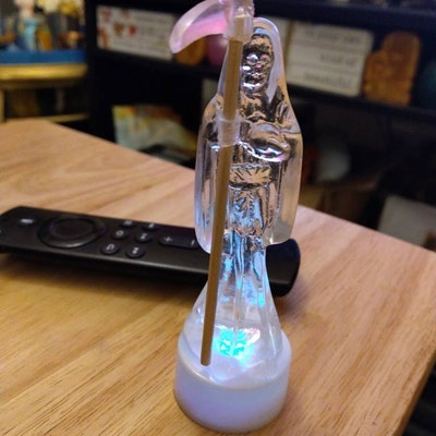 7 Inch Multicolored Santa Muerte/holy Death Lamp With Removable Base - Etsy