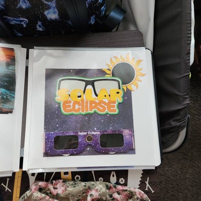 Solar Eclipse 2024 Scrapbook Title Set Premade Paper Piecing for ...