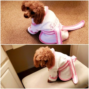 Personalized Girl Dog Bathrobe Canine Bathrobe Dog Bathrobe - Etsy