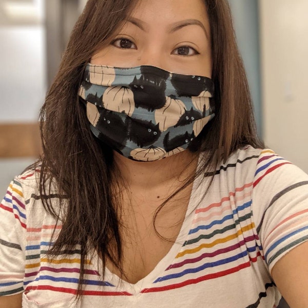 Fall Cat Face Mask - Etsy