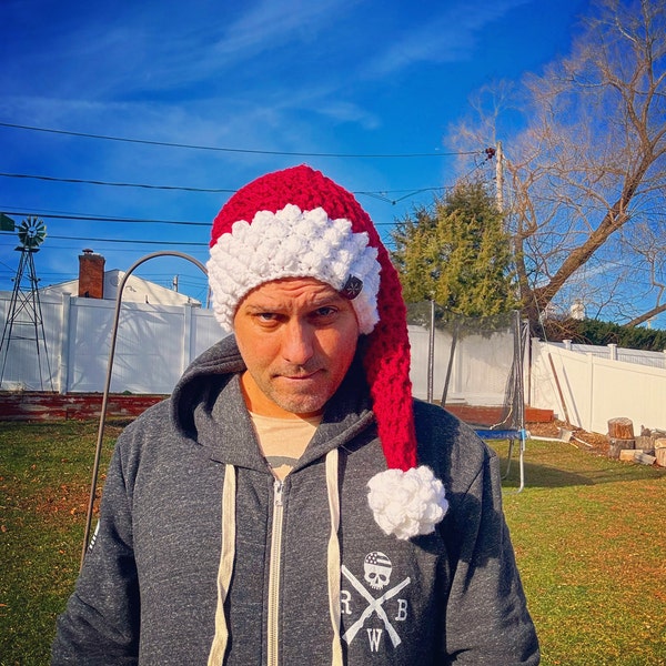 Handmade Snowball Santa Hat for Kids and Adults - Made by the Designer ...