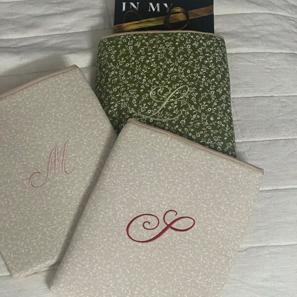 Personalized Book Sleeve - Custom Embroidered Book Sleeve - Kindle ...