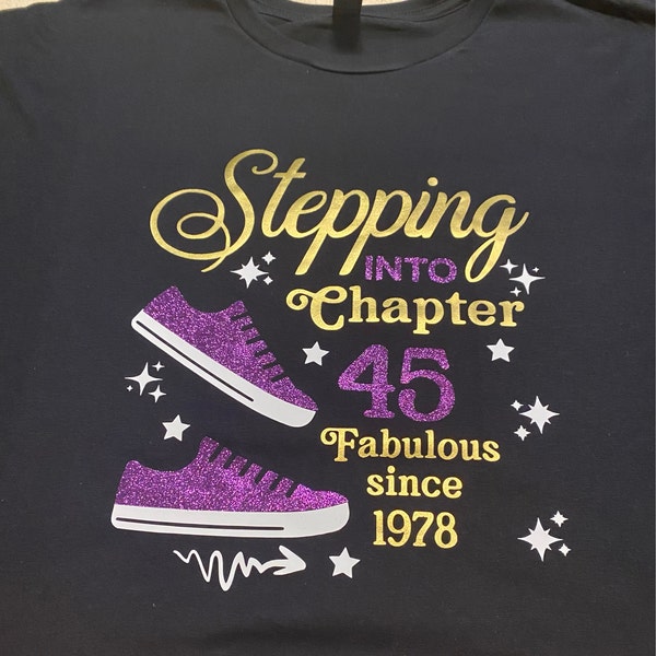 Stepping Into Chapter 45 Fabulous Since 1978 Svg, 50th Birthday Svg ...