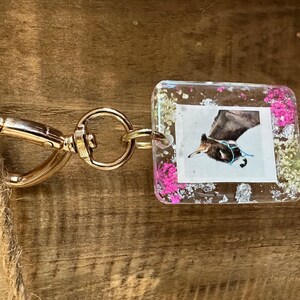 Personalized Photo Heart Keychain customize W/your Photo, Resin Photo ...