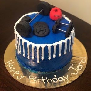 Fondant Weights, Fondant Barbell Cake Deocorations, Weights Cake ...