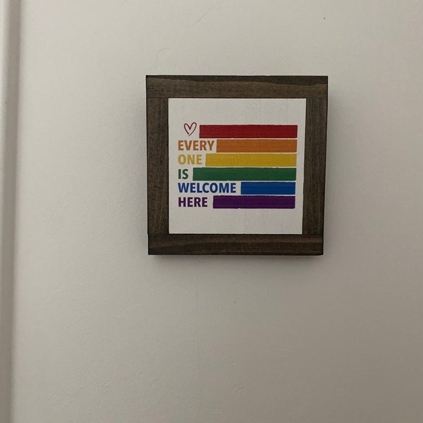Pride Welcome Sign, Pride Home Decor, Classroom Sign, Diversity Decor ...