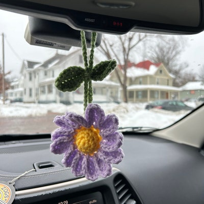 Crochet Flower Car Charm - Etsy
