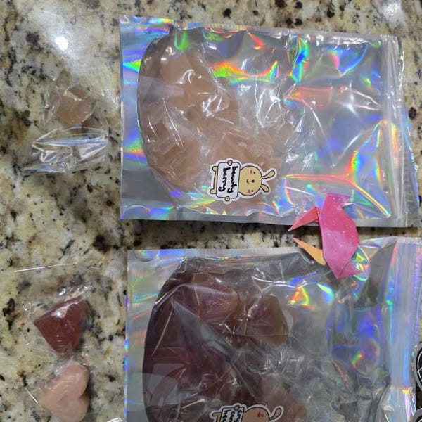 Cotton Candy Crystal Candy ASMR Kohakuto Edible Jewelry Sweet - Etsy