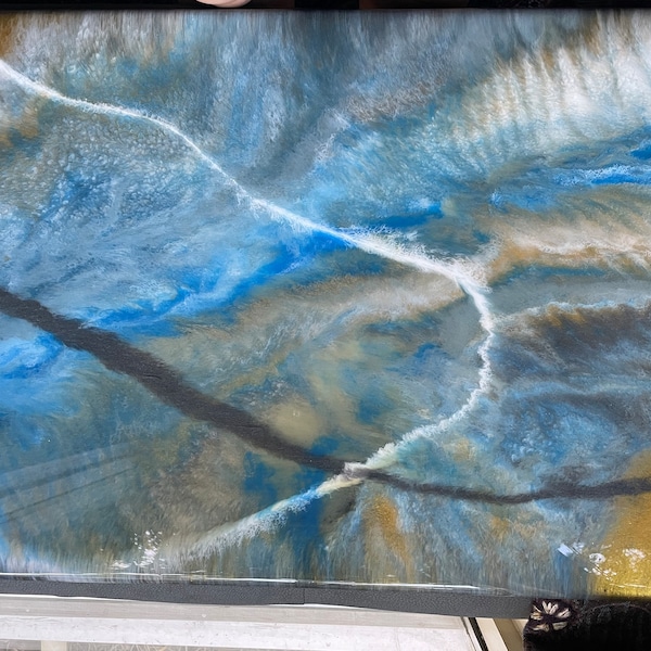 Custom Epoxy Art Tray Tables - Etsy