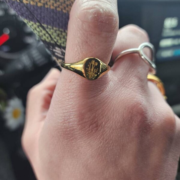 Green Third Eye Ring • Third Eye Jewelry for Positivity • Gold-plated ...