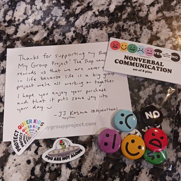 Communication Pin Set - Etsy