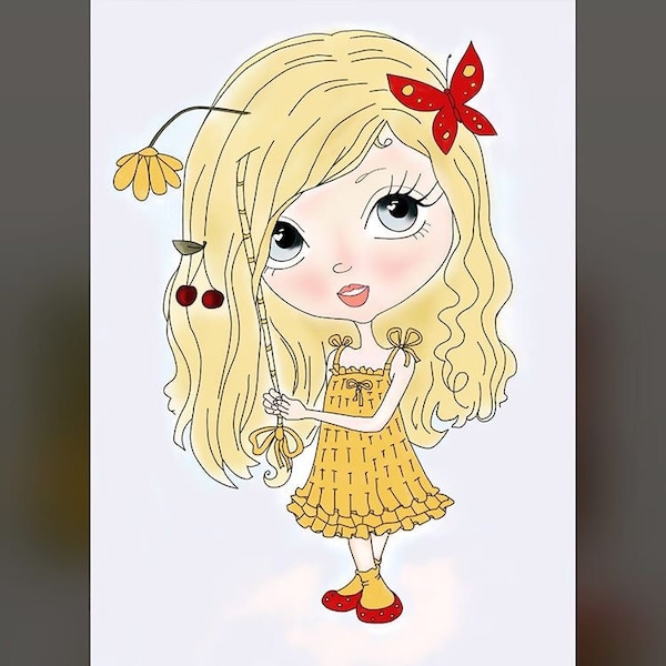 Digi Stamps, Scrapbooking Printable, Digital Stamp, Girl Stamps ...