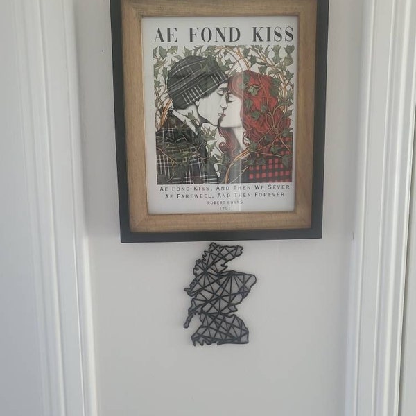 Scottish Art Prints, Robert Burns Wall Art, Scotland Wall Art, Ae Fond ...