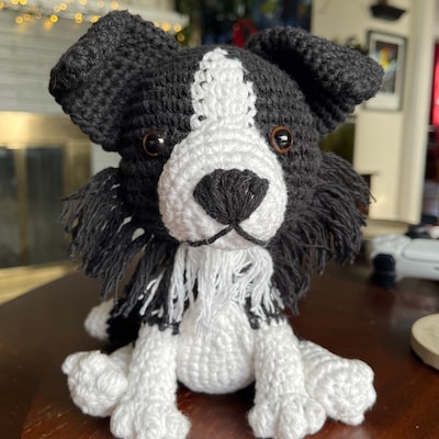 Border Collie Dog Amigurumi Crochet Pattern - Etsy