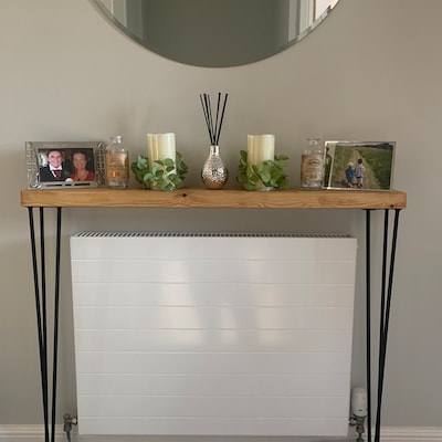 Rustic Radiator Shelf Console Table - Etsy UK