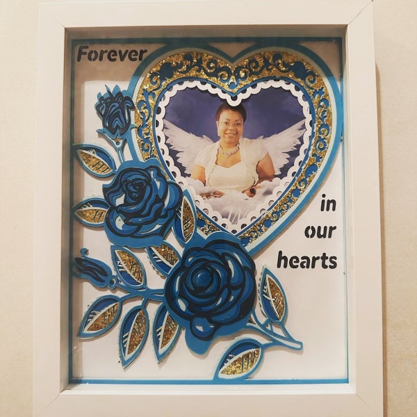Customizable Memorial Shadow Box Svg Files for Cricut - Etsy