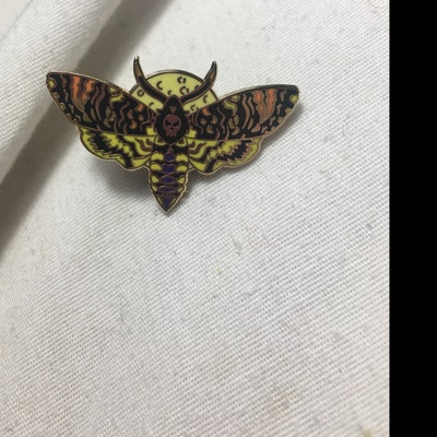 Death Head Moth Enamel Pin - Etsy