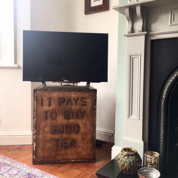 Vintage Tea Chest Trunk Box Crate Storage Side Table Bed Side - Etsy