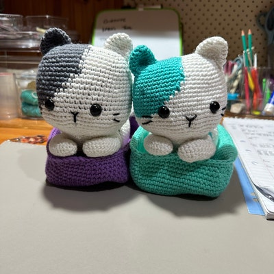 Crochet Pattern Catloaf in the Box Calico Bicolor Cat Amigurumi PDF ...