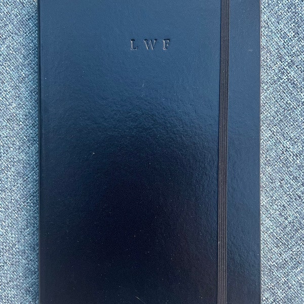 Personalised Black Leather Notebook, Personalised Notebook, A5 Luxury ...