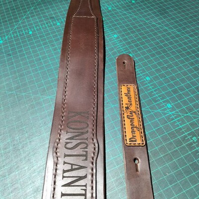 Guitar Strap Leather Pattern: Leather Strap DIY Leather Easy Pattern ...