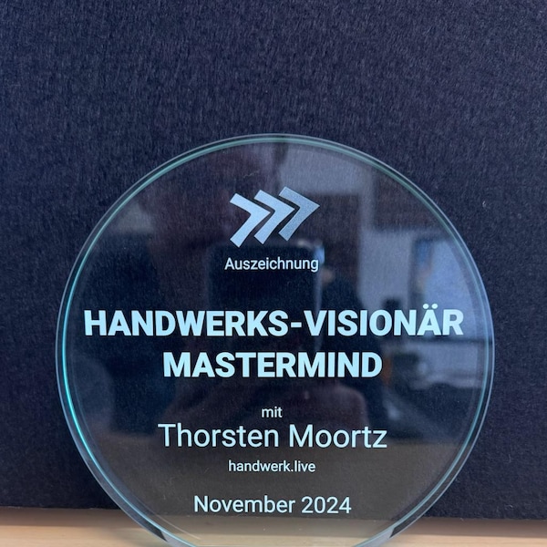 Personalisierte Mitarbeiter Glas Auszeichnung | Wertschätzung des ...