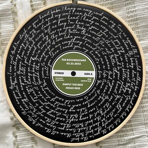 Personalised Song Sheet Music Notes Lyrics Print 1st, 2nd Anniversary ...