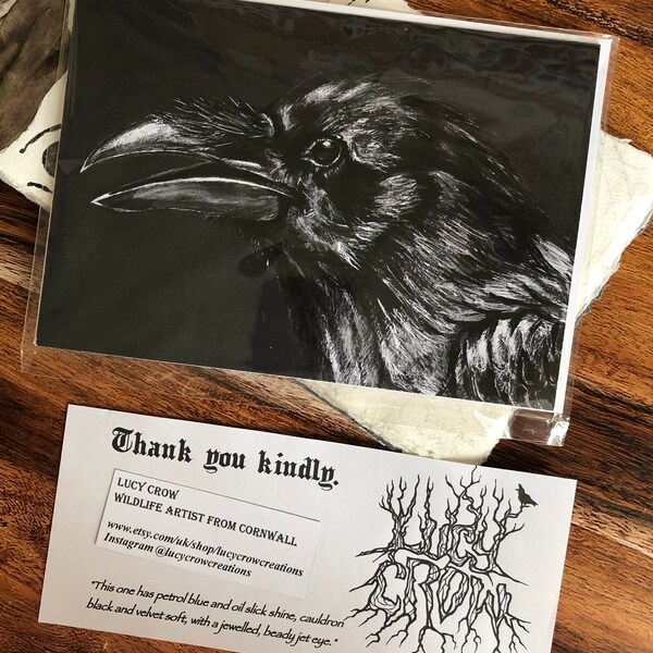 Carrion Crow Portrait (facing Left) A4 Art Print - Etsy