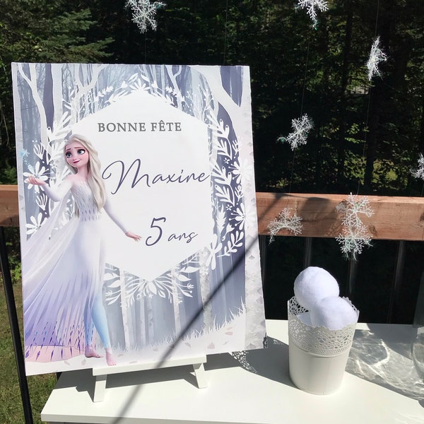 Frozen 2 Poster, Modern Frozen Sign, Frozen Birthday Sign, Simple ...