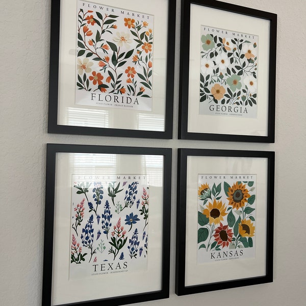 Kansas State Flower, Kansas Flower Market Art Print, Sunflower 1960's ...