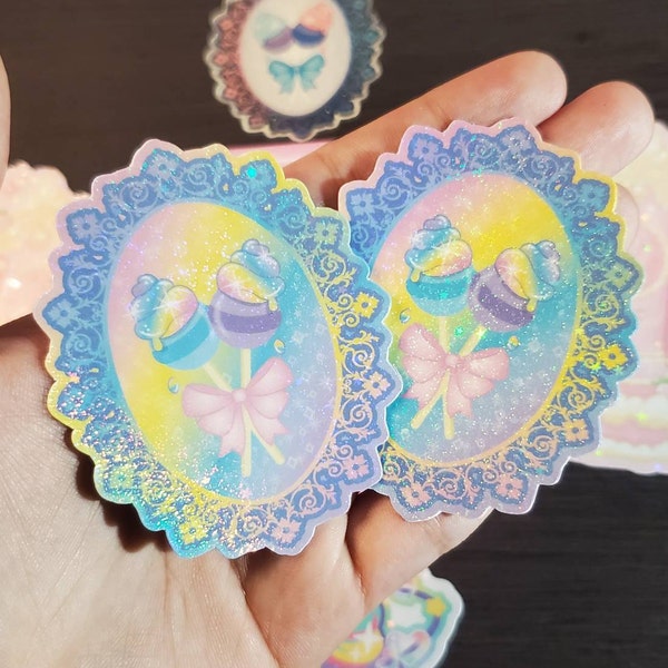 Pastel Goth Fan Japanese Fans, Japanese Fan Stickers, Girly Stickers ...