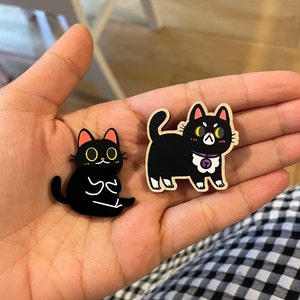 Super Cute Magical Cat Stickers Set of 3 Gloss Illustrated - Etsy