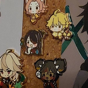 GACHA Genshin Party Chibis Hard Enamel Pins SET A - Etsy