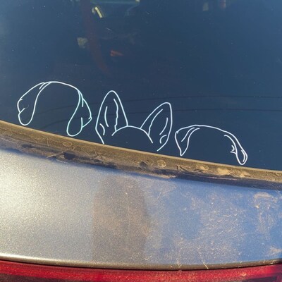 Custom Dog Ear Decals Laptop Decal Car Decal Cup Decal Dog Lover ...