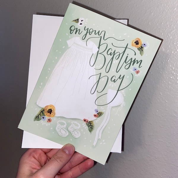 Baptism Greeting Card, Catholic Baptism Gift, Baptism Card Girl ...