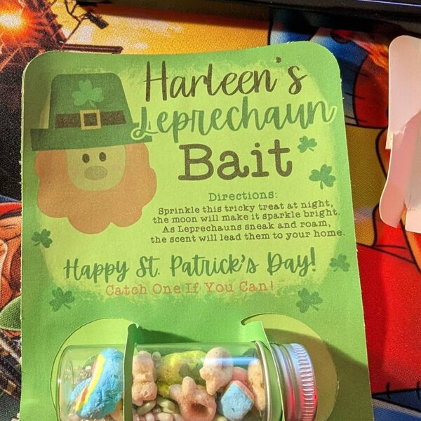 Leprechaun Bait Card PNG, Leprechaun Food Printable PNG File, St ...