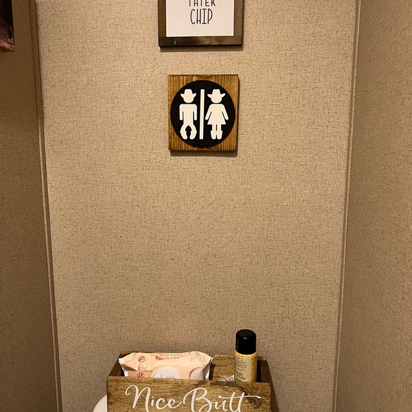 Let 'er Rip Sign, Funny Bathroom Sign, Let 'er Rip Sign, Silly Home ...