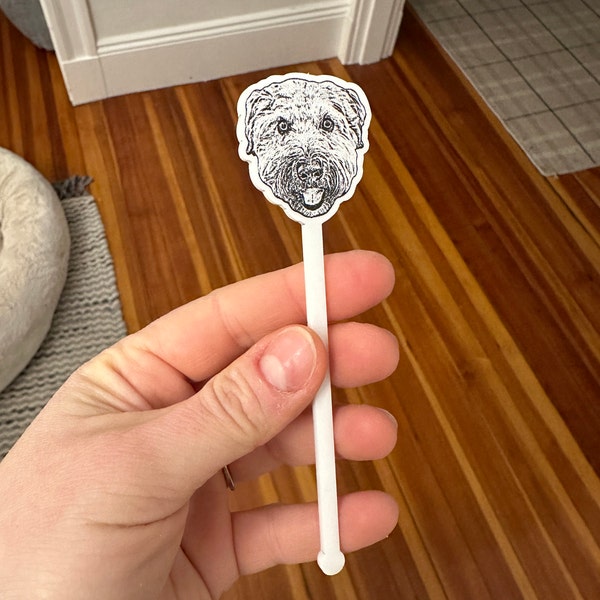 Print YOUR Dog Pet Stir Sticks, Minimalist Signature Drink Stirrer, I ...