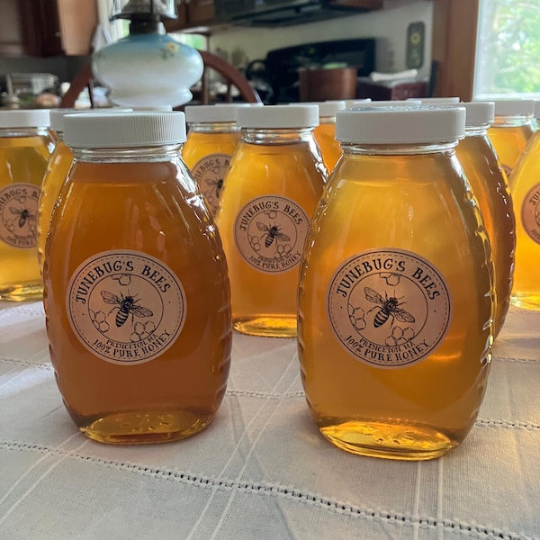 CUSTOM Honey Labels, Customized Round Honey Stickers, Custom Oval Honey ...