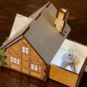 Small Wooden Cottage Cut Files - Digital Download (ai, DXF, SVG, EPS ...