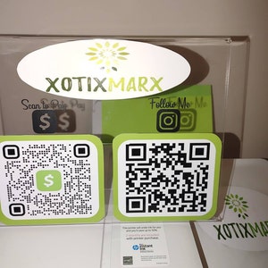 QR Code Upright Vertical Business Sign QR Code Plaque Scan | Etsy